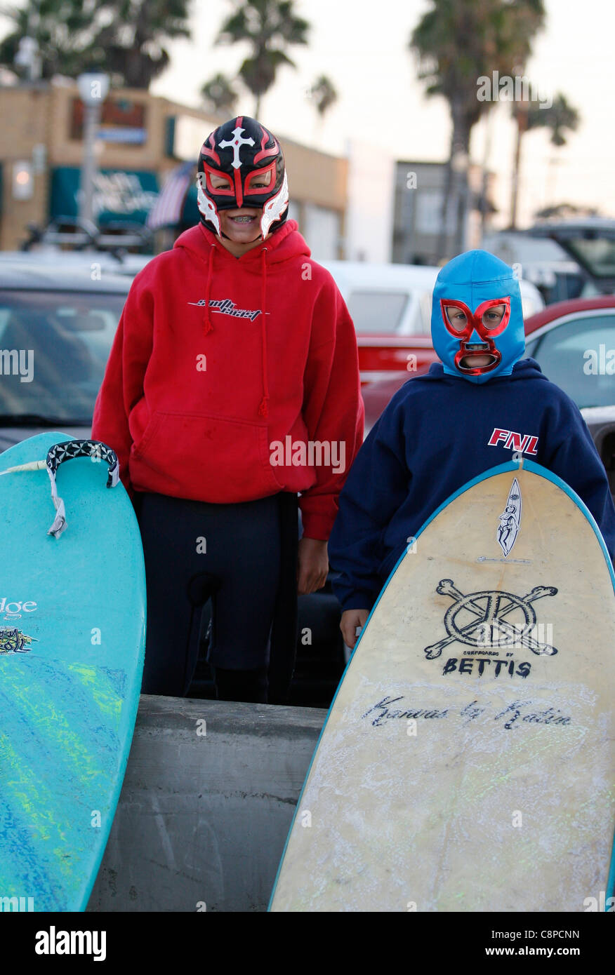 SURFER BOYS IN LUCHA LIBRE MASKS BLACKIE'S HALLOWEEN COSTUME SURF ...