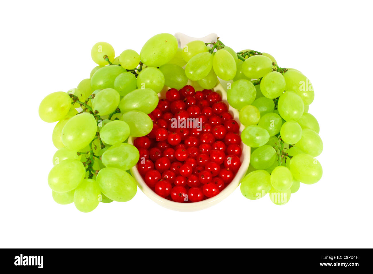 Grape and red currant isolated on white Stock Photo - Alamy