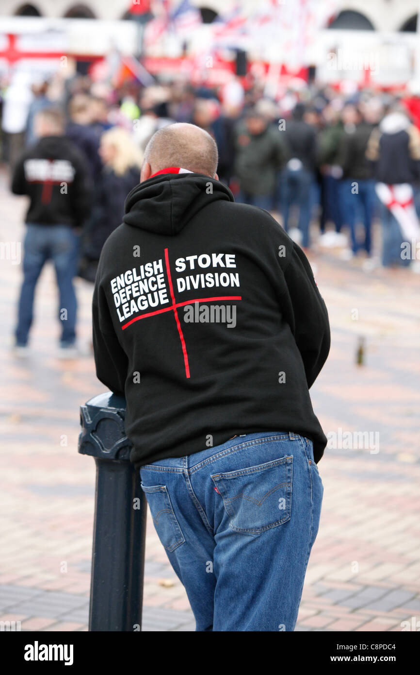 EDL member of the Stoke Division. At the demonstration in Centenary ...