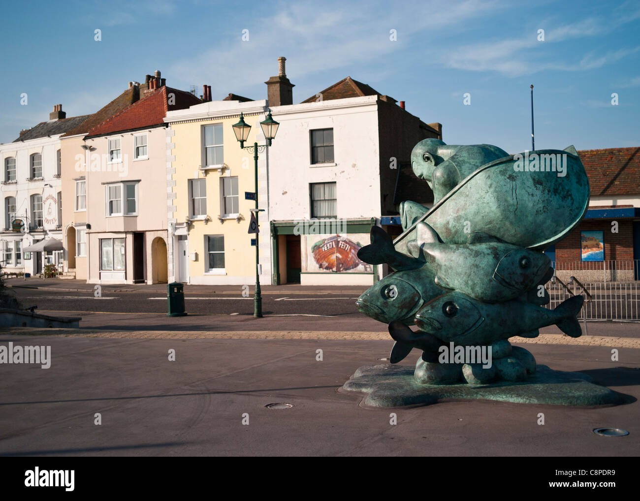 Sculpture "Embracing the Sea" by John Buck, in front of the Pier, Deal ...