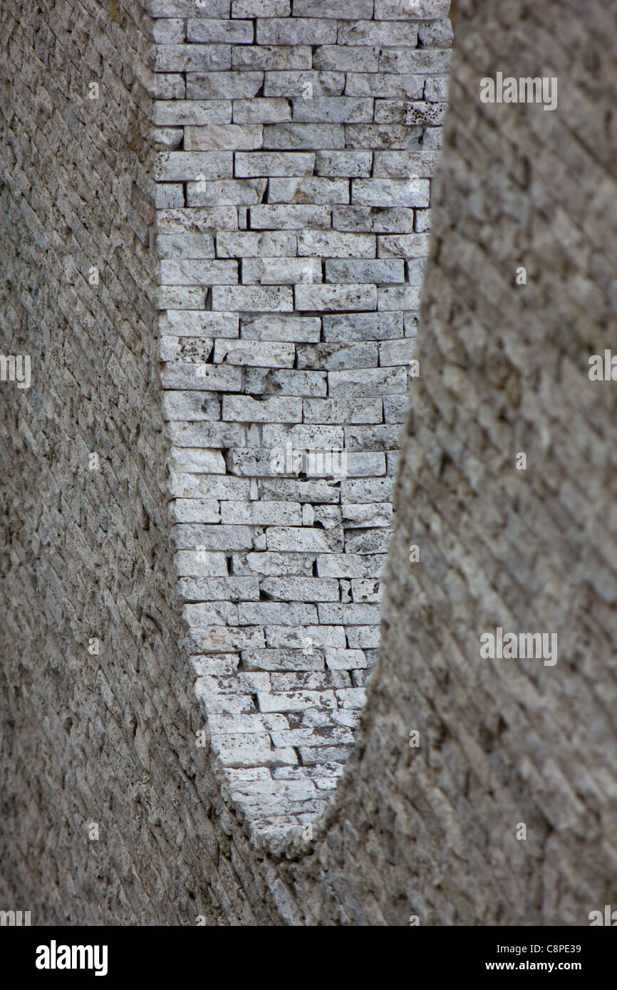 architectural design with gray rock bricks Stock Photo - Alamy
