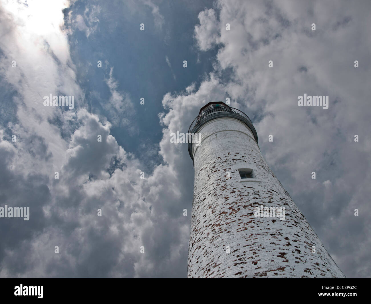 Fort Gratiot lighthouse in Port Huron Michigan on the shores of Lake ...