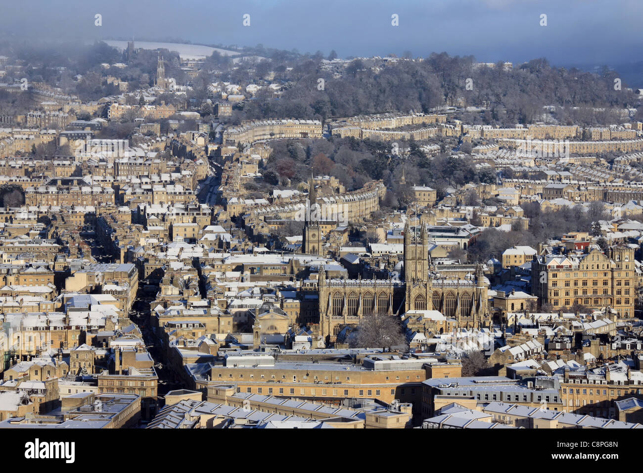 Bath city in the winter snow Stock Photo - Alamy