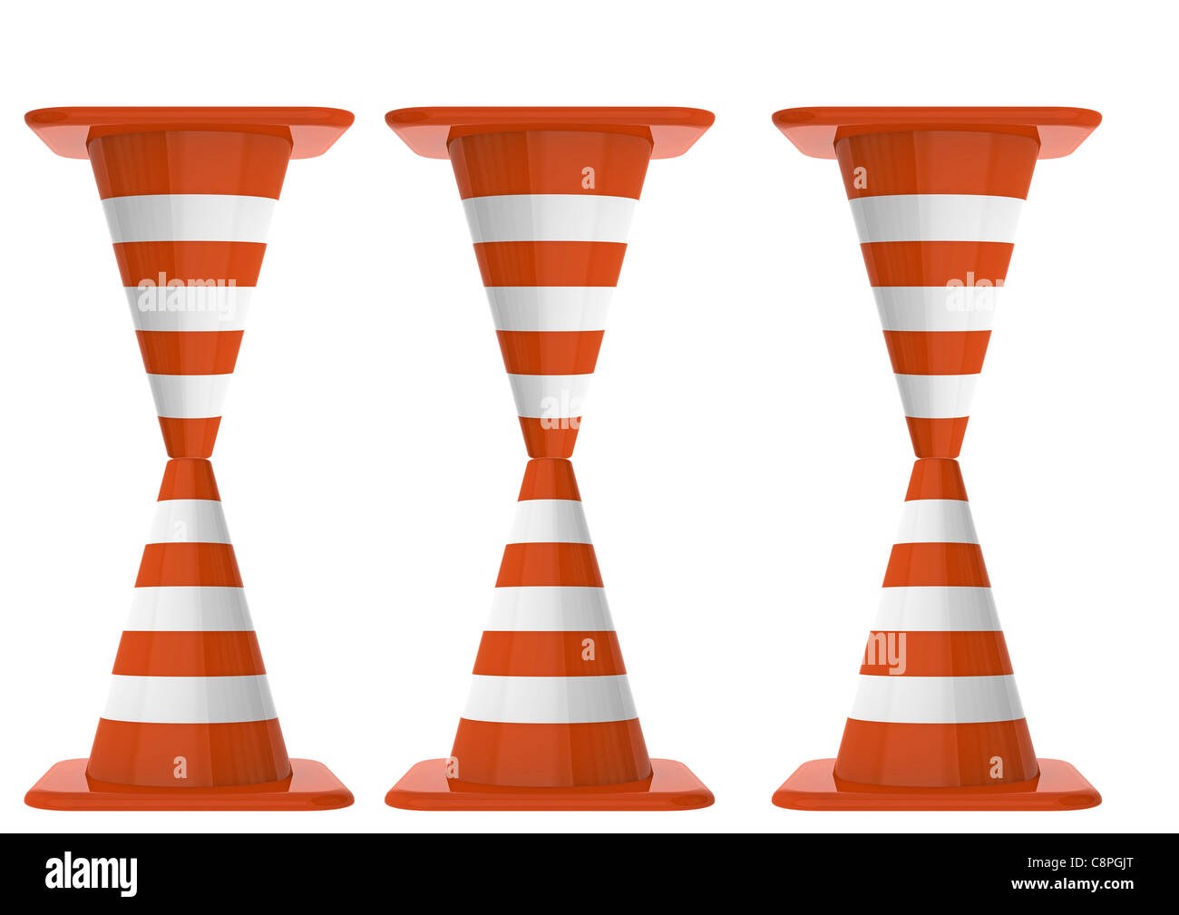 traffic cone ( sand clock Stock Photo - Alamy