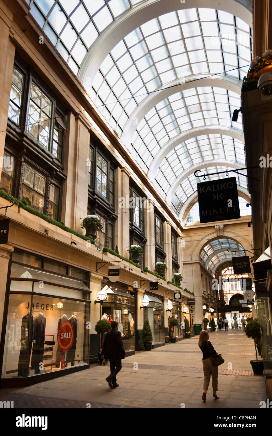 UK, Nottinghamshire, Nottingham, The Exchange shipping arcade, part of ...