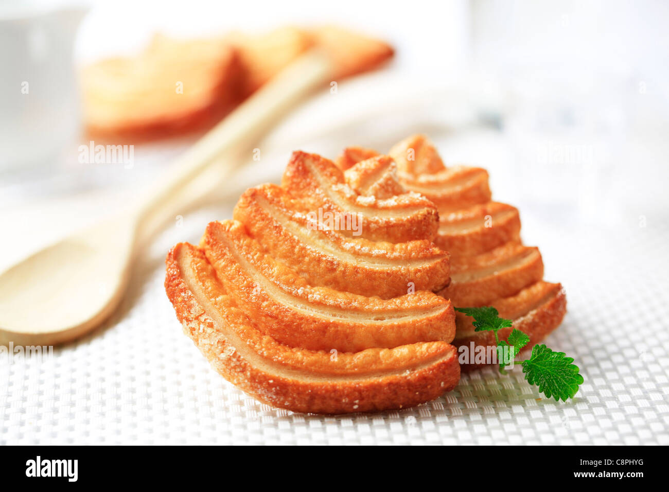 Italian pastry - Fan-shaped crispy puff pastries Stock Photo - Alamy