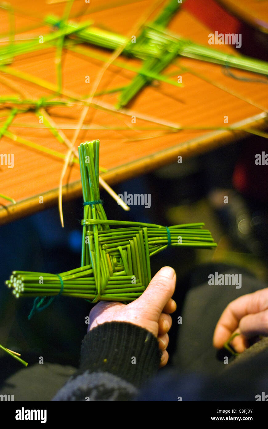 Making a St. Brigid’s cross is one of the traditional rituals in ...