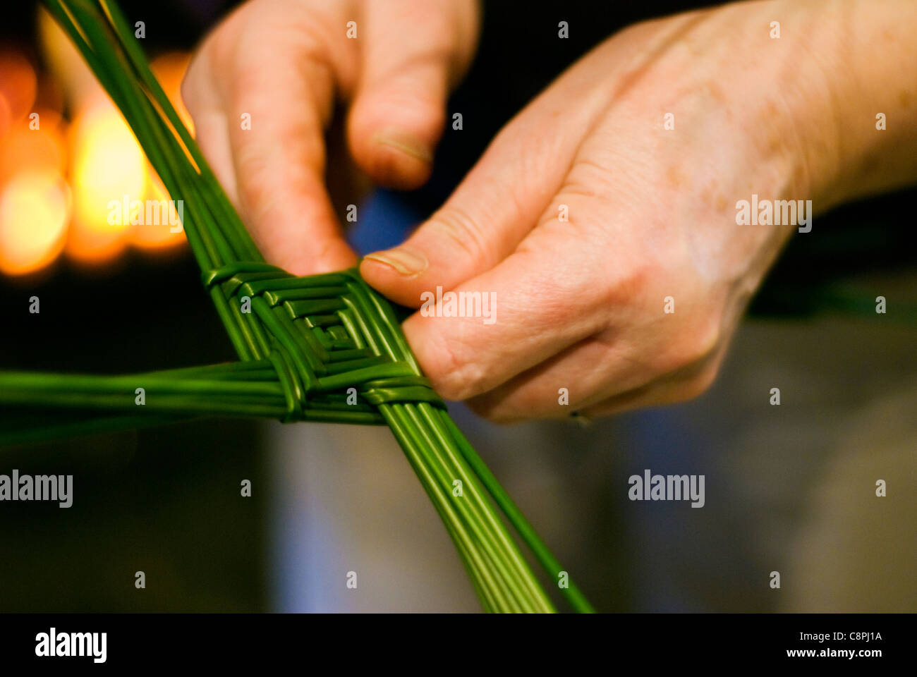 Making a St. Brigid’s cross is one of the traditional rituals in ...