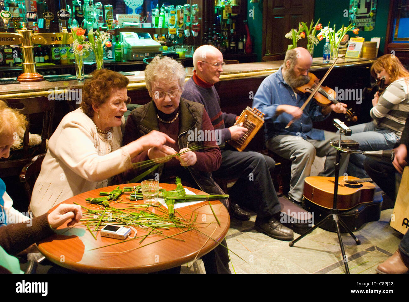 Making a St. Brigid’s cross is one of the traditional rituals in ...