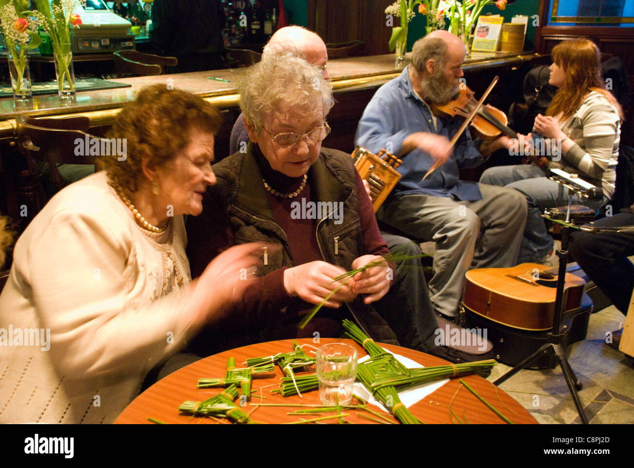 Making a St. Brigid’s cross is one of the traditional rituals in ...