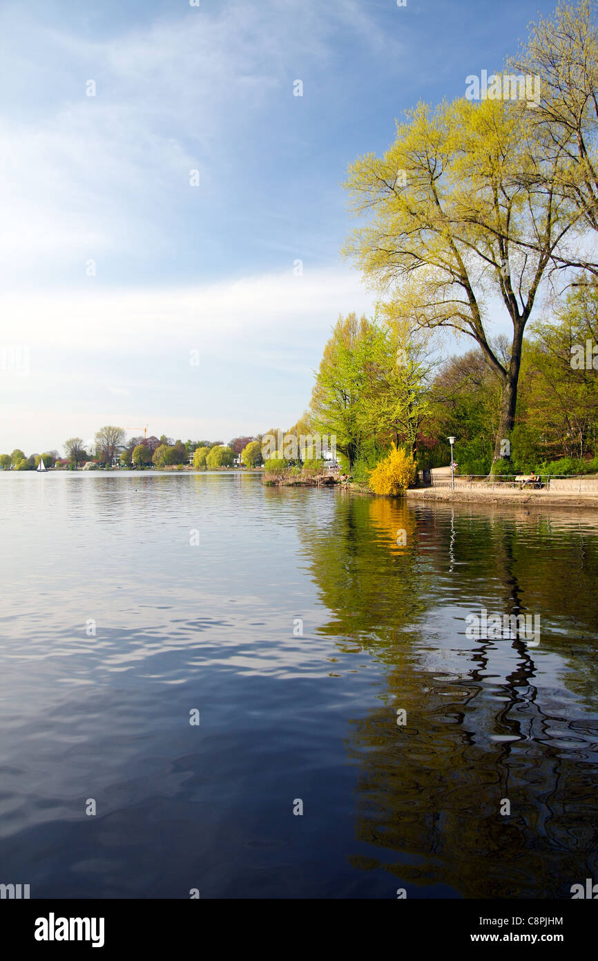 View of the Alster Lake in Hamburg, Germany Stock Photo - Alamy