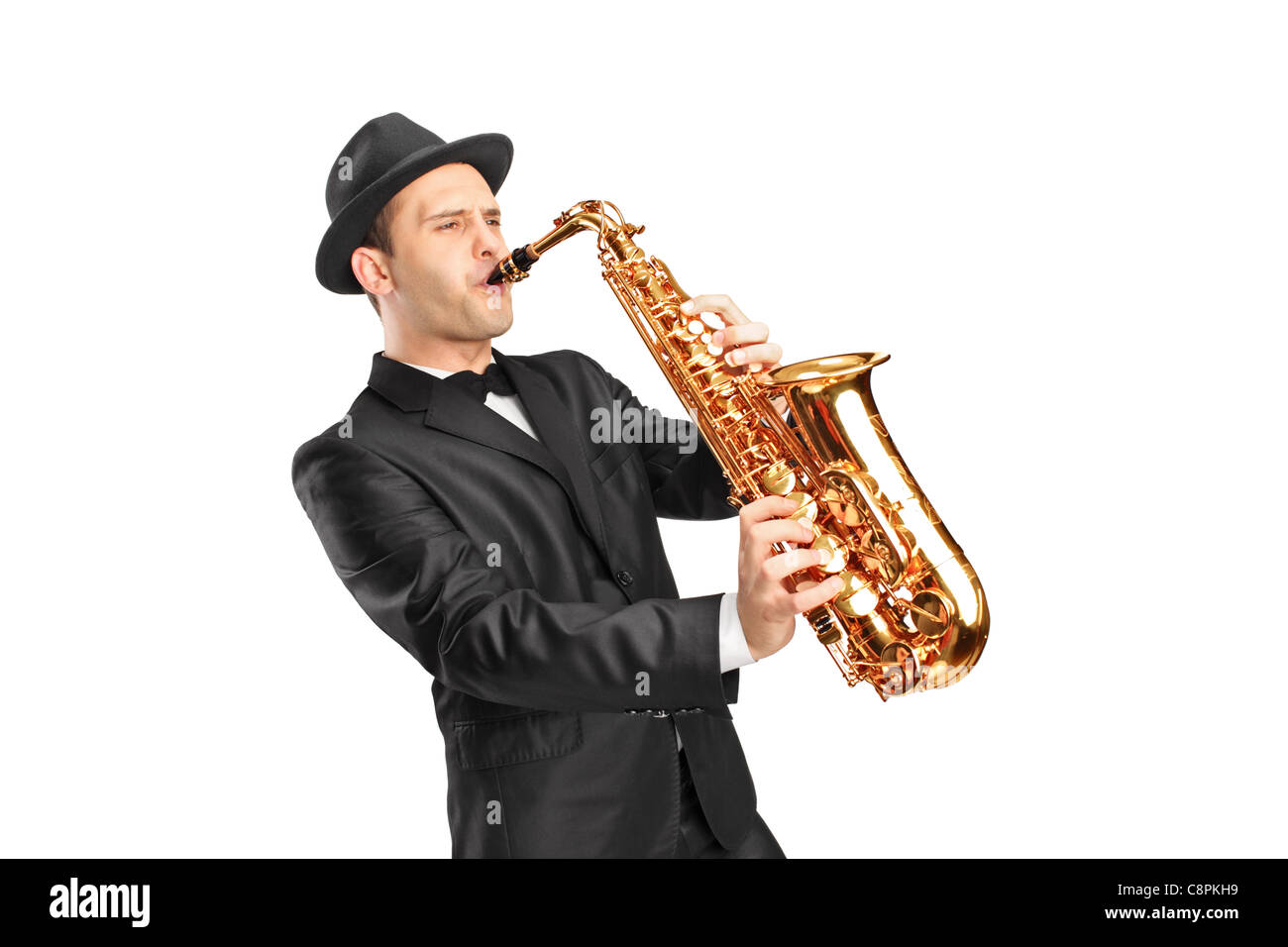 Hat saxophone hi-res stock photography and images - Alamy