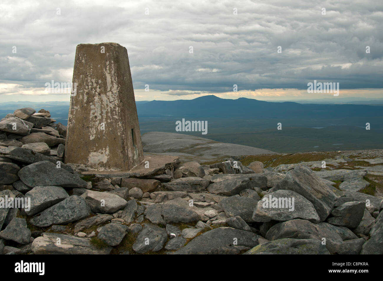 Ben Klibreck from the summit of Ben Hope, Sutherland, Scotland, UK ...