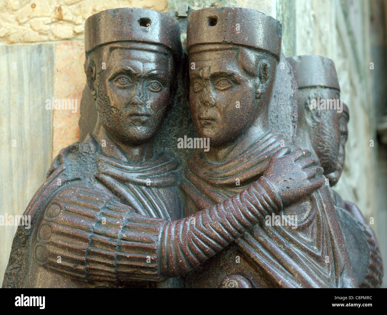 Statue of four Tetrarchs Roman emperors Doge's Palace Palazzo Ducale ...