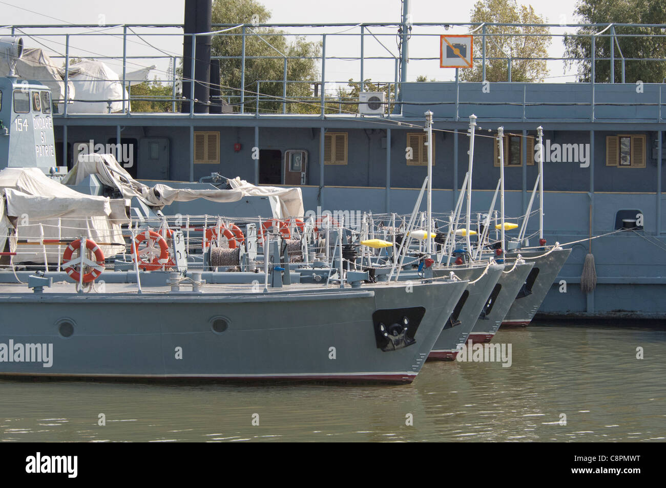 Romania, Dobrudgea region, Tulcea, Danube Delta. Sulina channel. UNESCO ...
