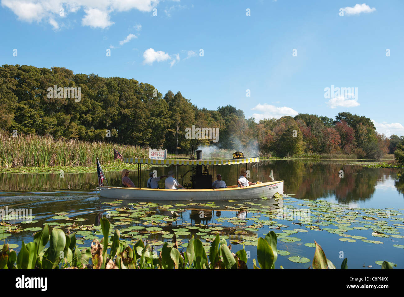 Steam boat touring the Haines Creek in Lake County Leesburg, Florida ...