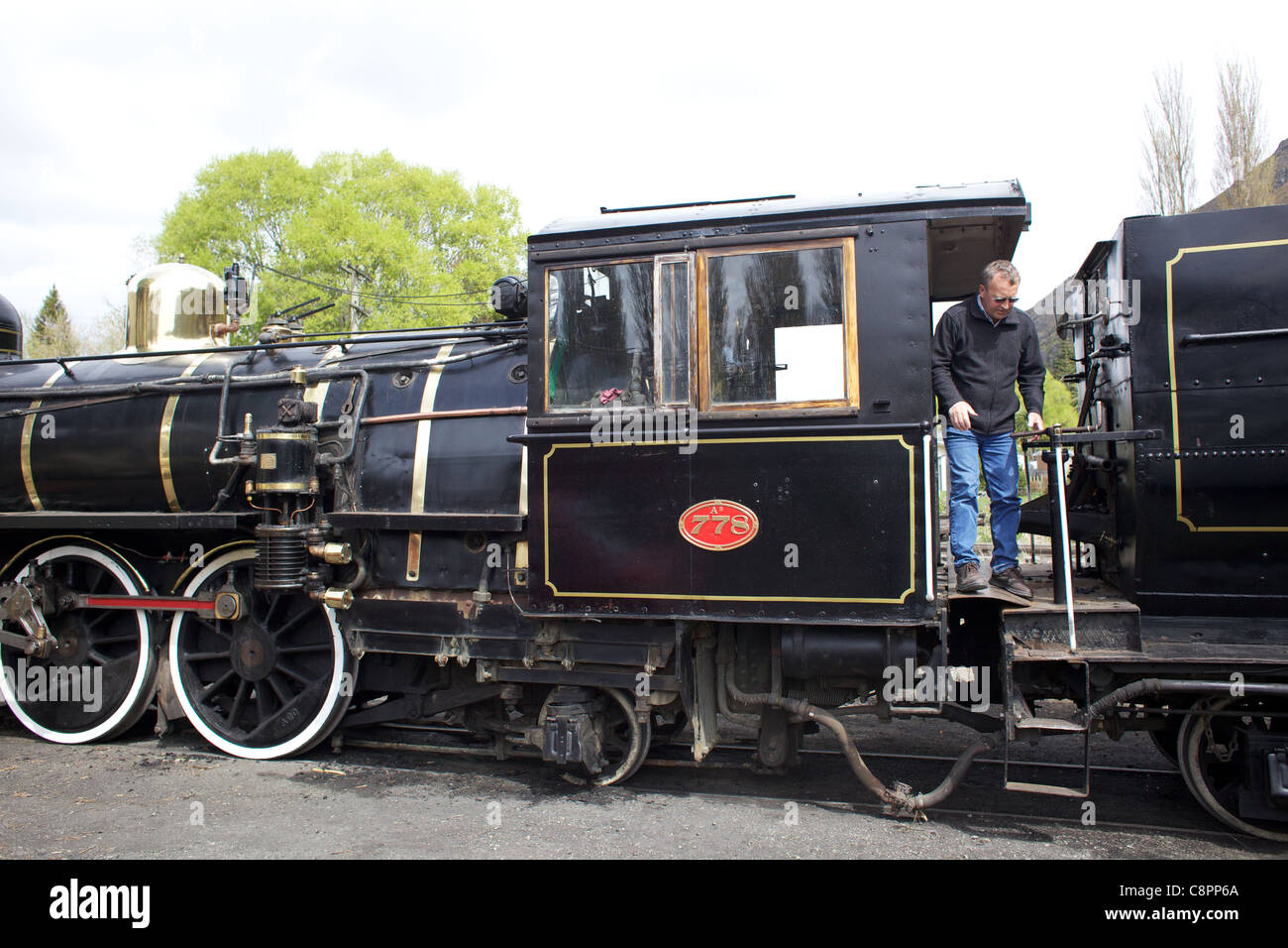 Owner David Bryce, with The Kingston Flyer vintage steam train ...