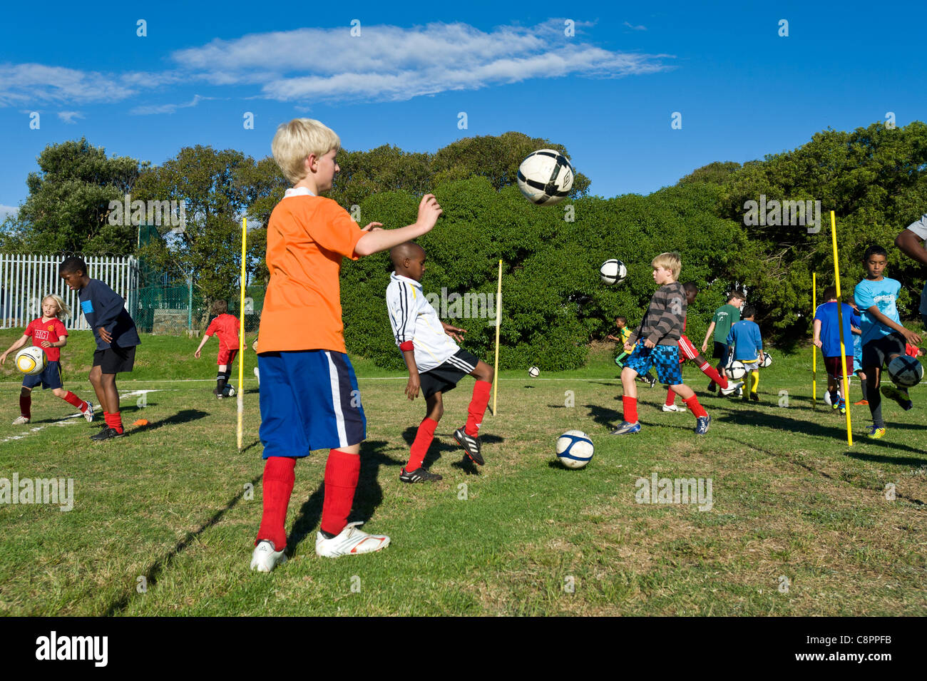 Football players soccer lesson hi-res stock photography and images - Alamy