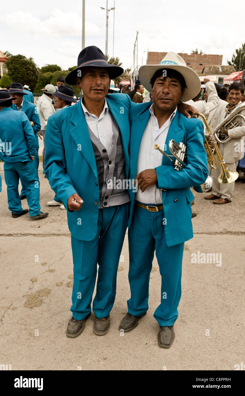 Traditional Peruvian music band at the fiesta de Nuestra Señora del ...