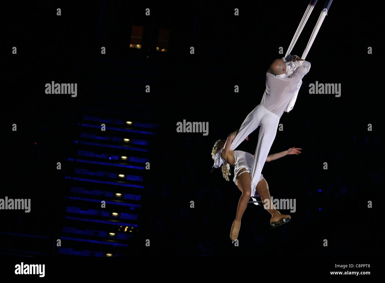 Fighting pair skaters Ekaterina and Alexander Chesna Stock Photo - Alamy