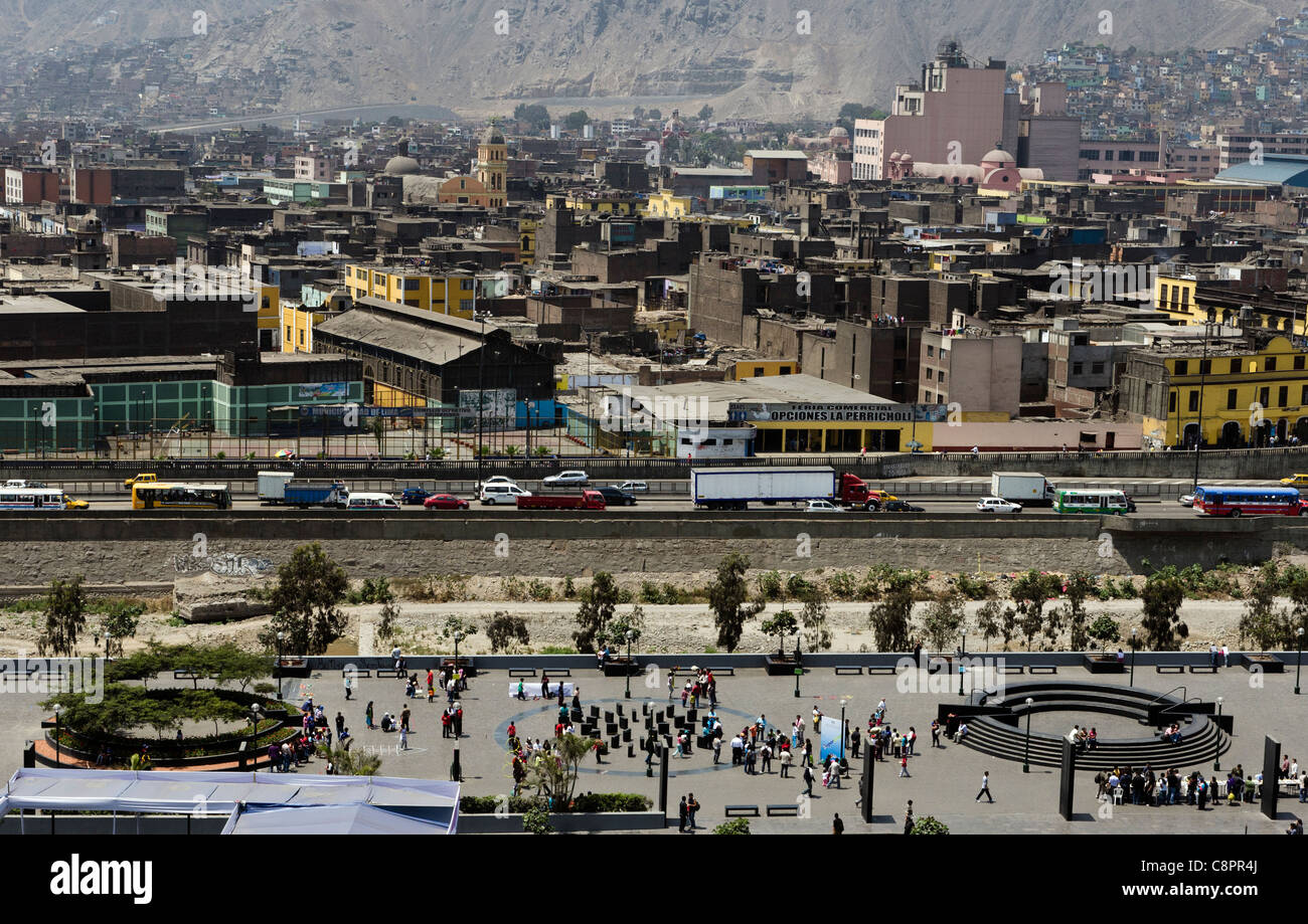 Aerial view of Lima city Peru Stock Photo - Alamy
