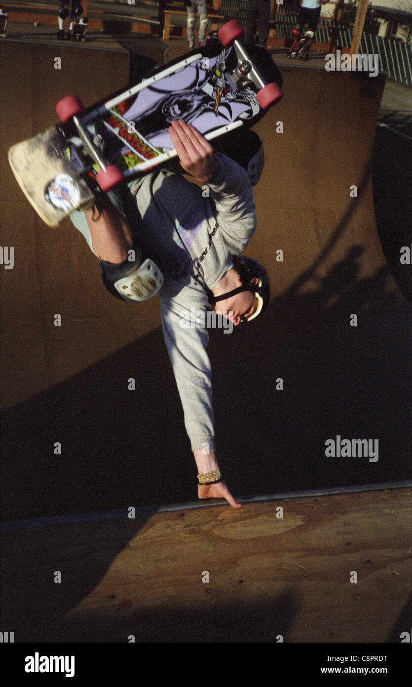 Jeff Grosso, a professional skateboarder for Santa Cruz skateboards ...