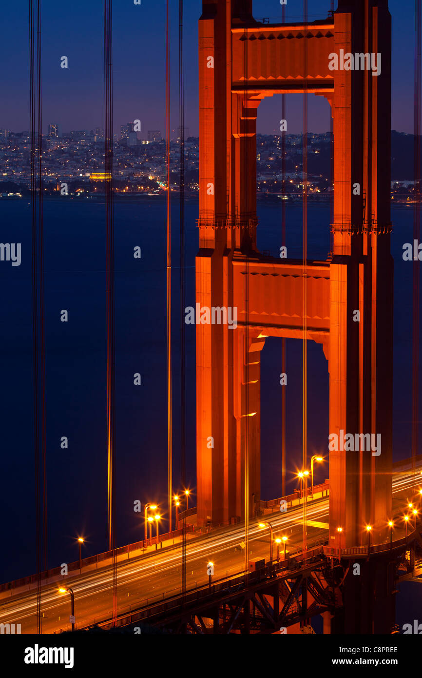 San Francisco's Golden Gate Bridge at sunset Stock Photo - Alamy