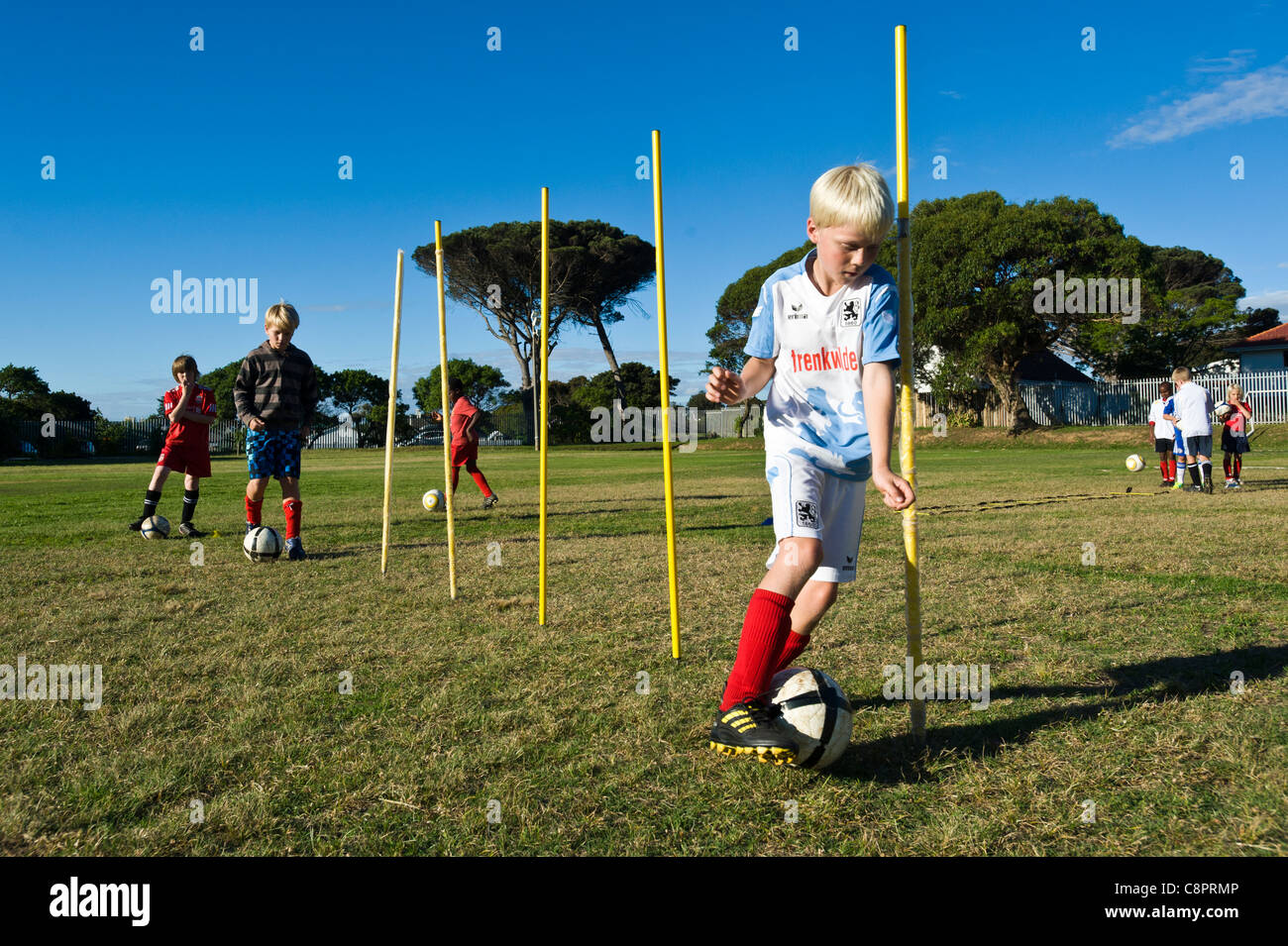 Football players soccer lesson hi-res stock photography and images - Alamy