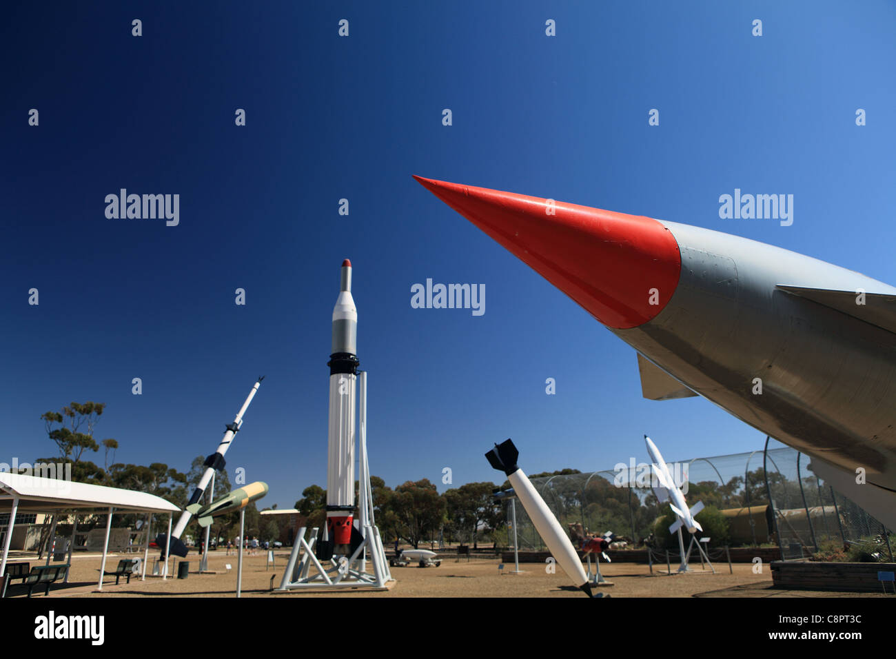 Rockets on display in Woomera, South Australia Stock Photo - Alamy