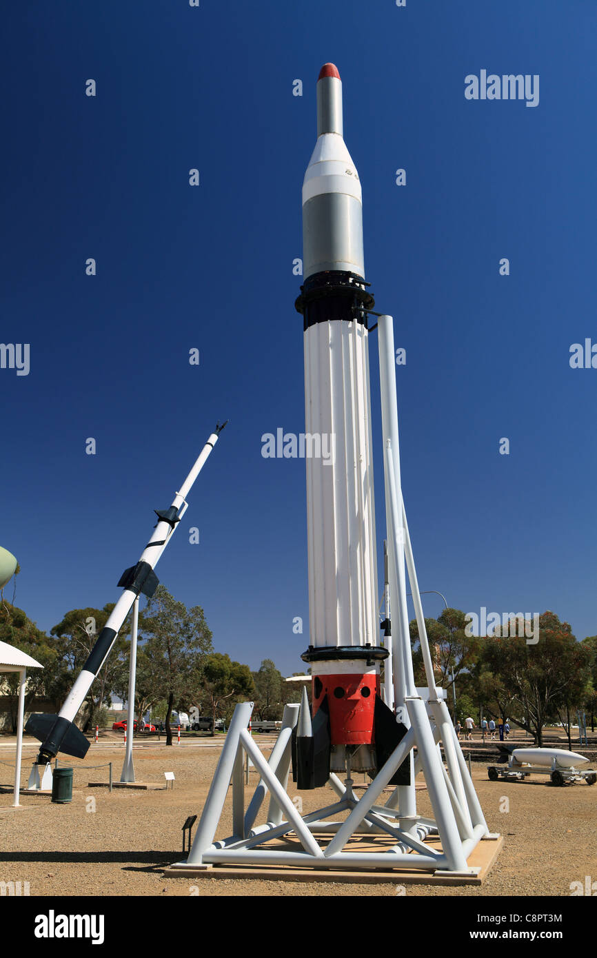 Rockets on display in Woomera, South Australia Stock Photo - Alamy