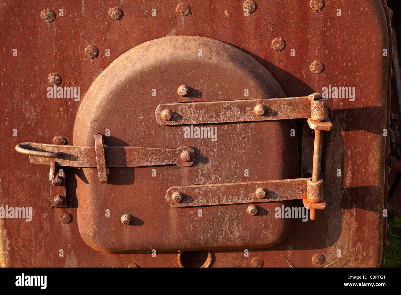 Rusty boiler, historic gold rush relic, Pine Creek, Northern Territory ...