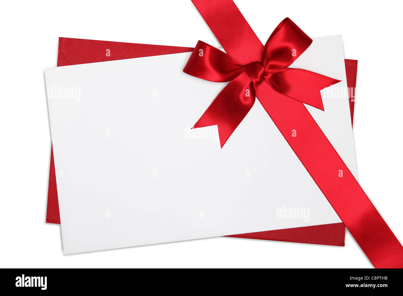 Christmas gift card ribbon hi-res stock photography and images - Alamy