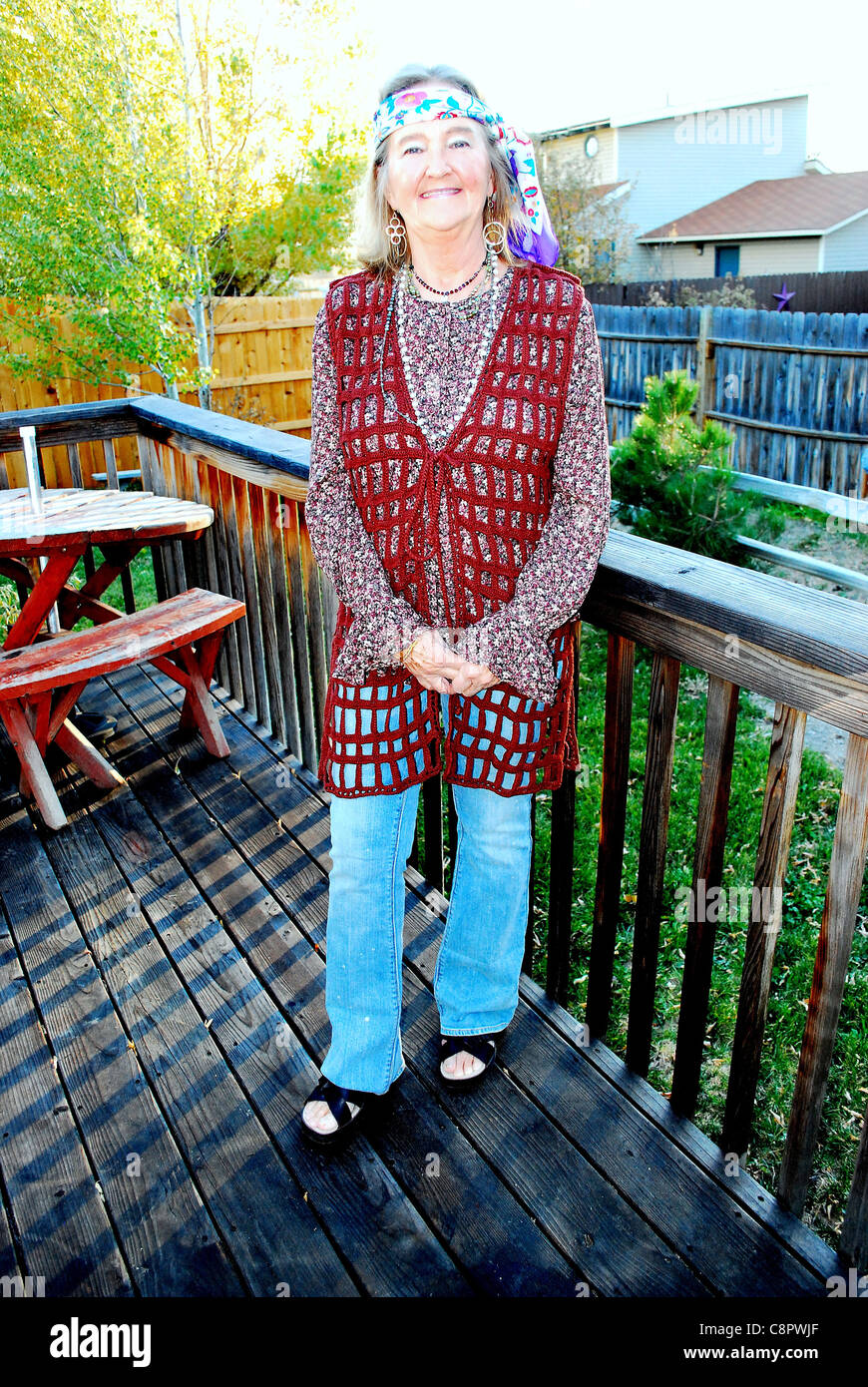 Mature hippie hi-res stock photography and images - Alamy