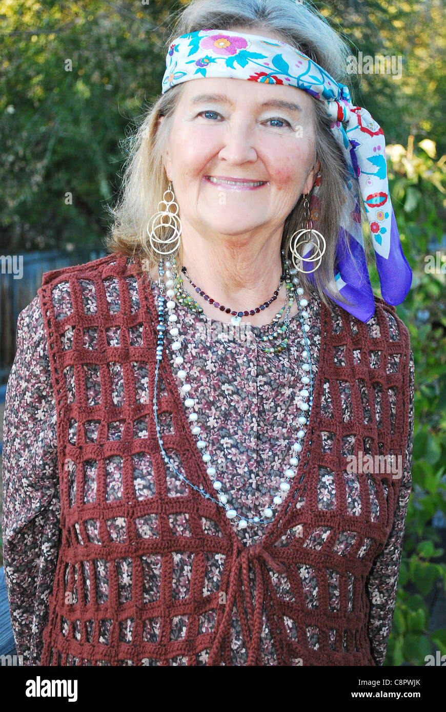 Mature hippie hi-res stock photography and images - Alamy
