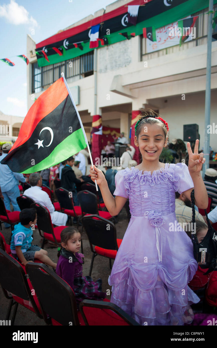 The people of Misrata celebrate the capture of Gadaffi and the end of ...