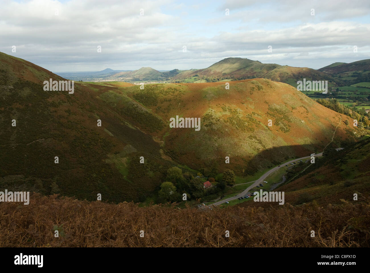 Great Britain, England, Shropshire, Long Mynd, Countryside views of ...