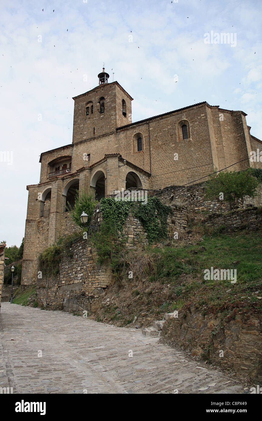 Spain, Navarre, Roncal, church Stock Photo - Alamy