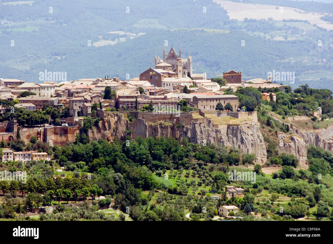 Italy, Umbria, Orvieto, view of the town Stock Photo - Alamy