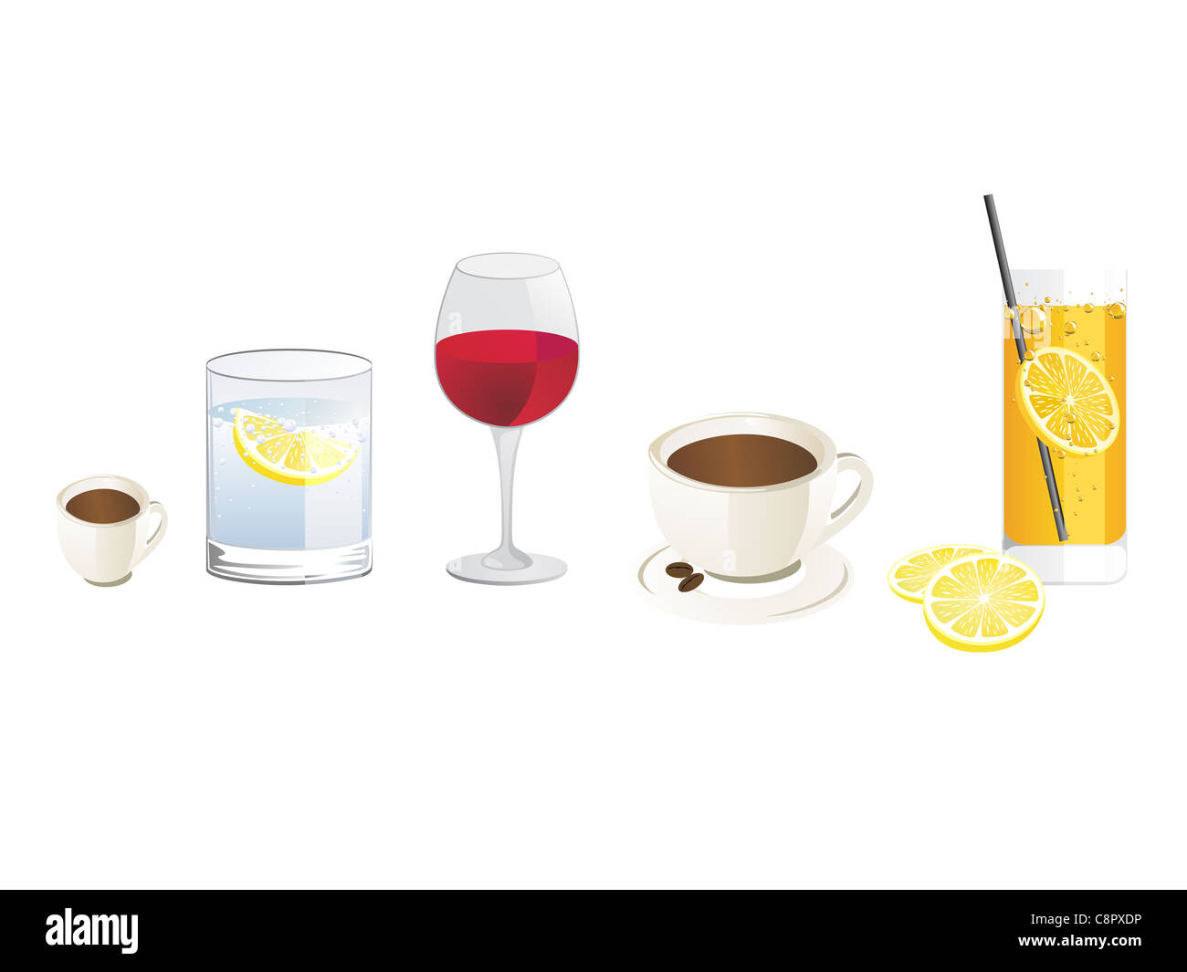 set of drinks Stock Photo - Alamy