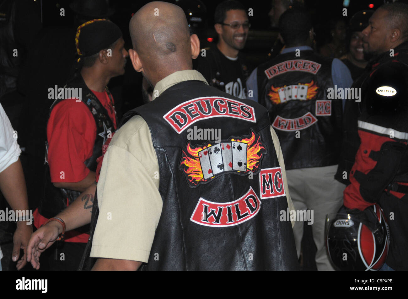 A motorcycle gang called Deuces Wild Stock Photo - Alamy