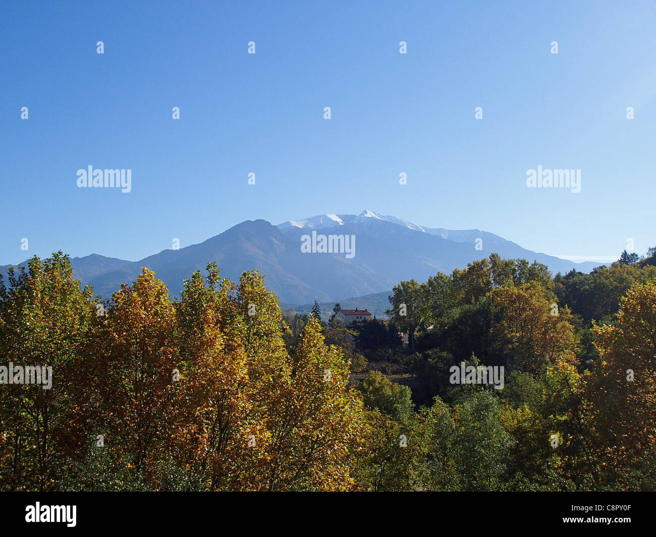 France, Pyrenees-Orientales, view towards Mount Canigou Stock Photo - Alamy