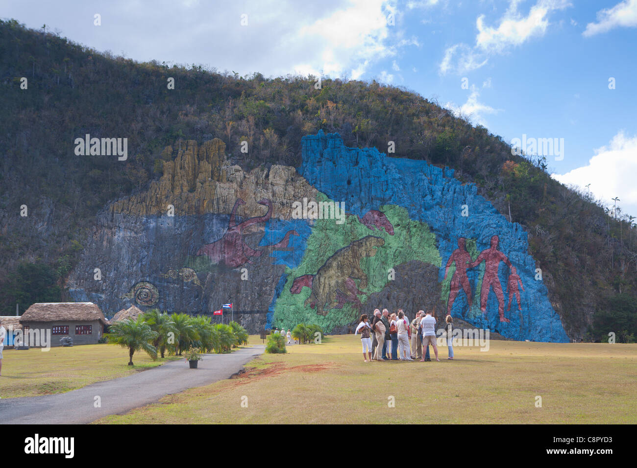 PINAR DEL RIO: MURAL DE LA PREHISTORIA IN THE VINALES VALLEY Stock ...
