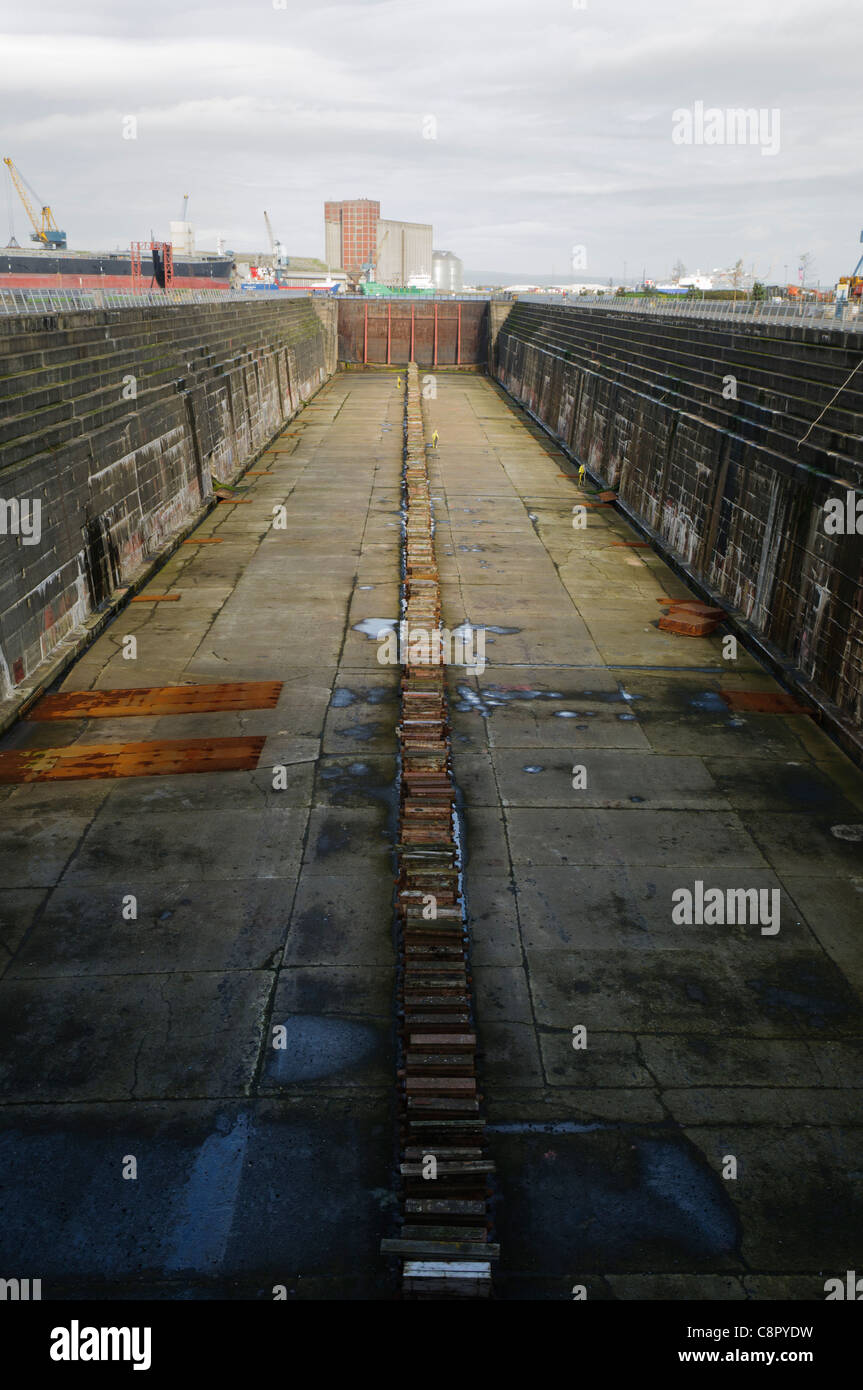 Thompson Dry Graving Dock, Belfast, where Titanic was built Stock Photo ...
