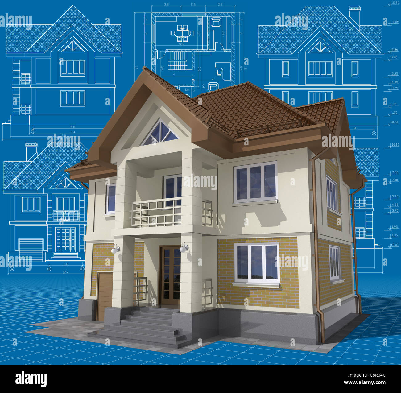 Isometric Drawing House