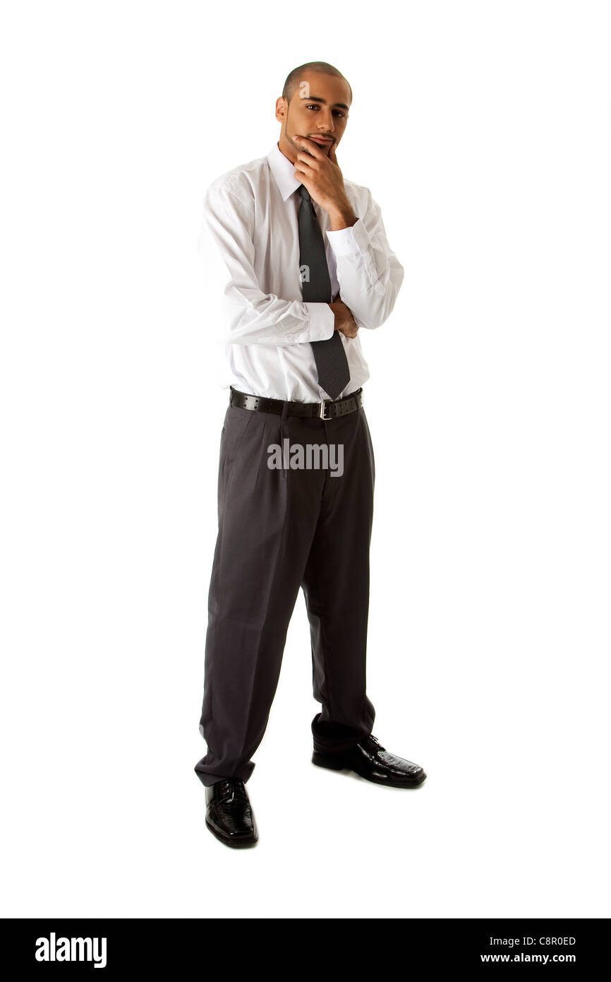 Handsome business man standing Stock Photo - Alamy