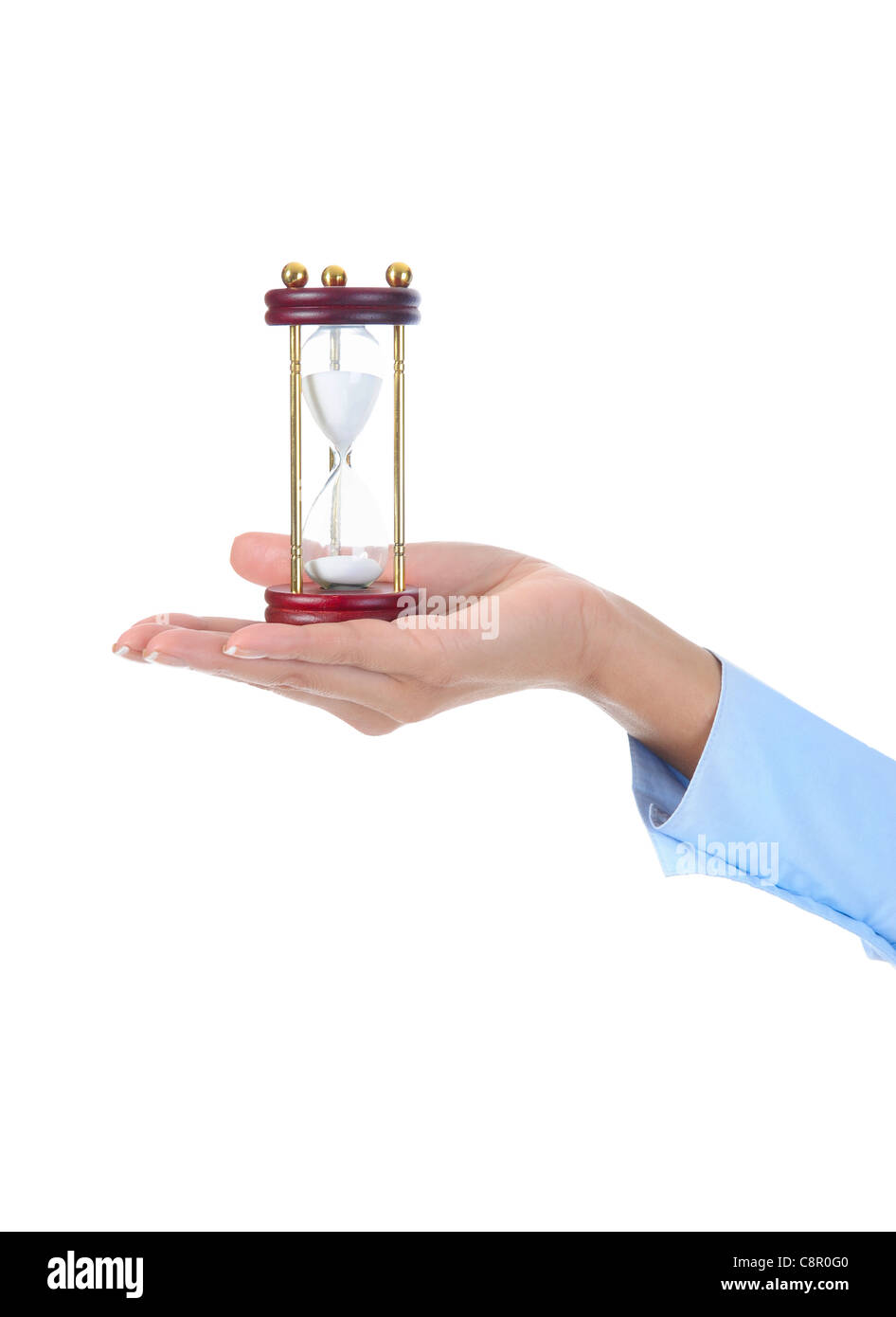 Woman hourglass time Cut Out Stock Images & Pictures - Alamy