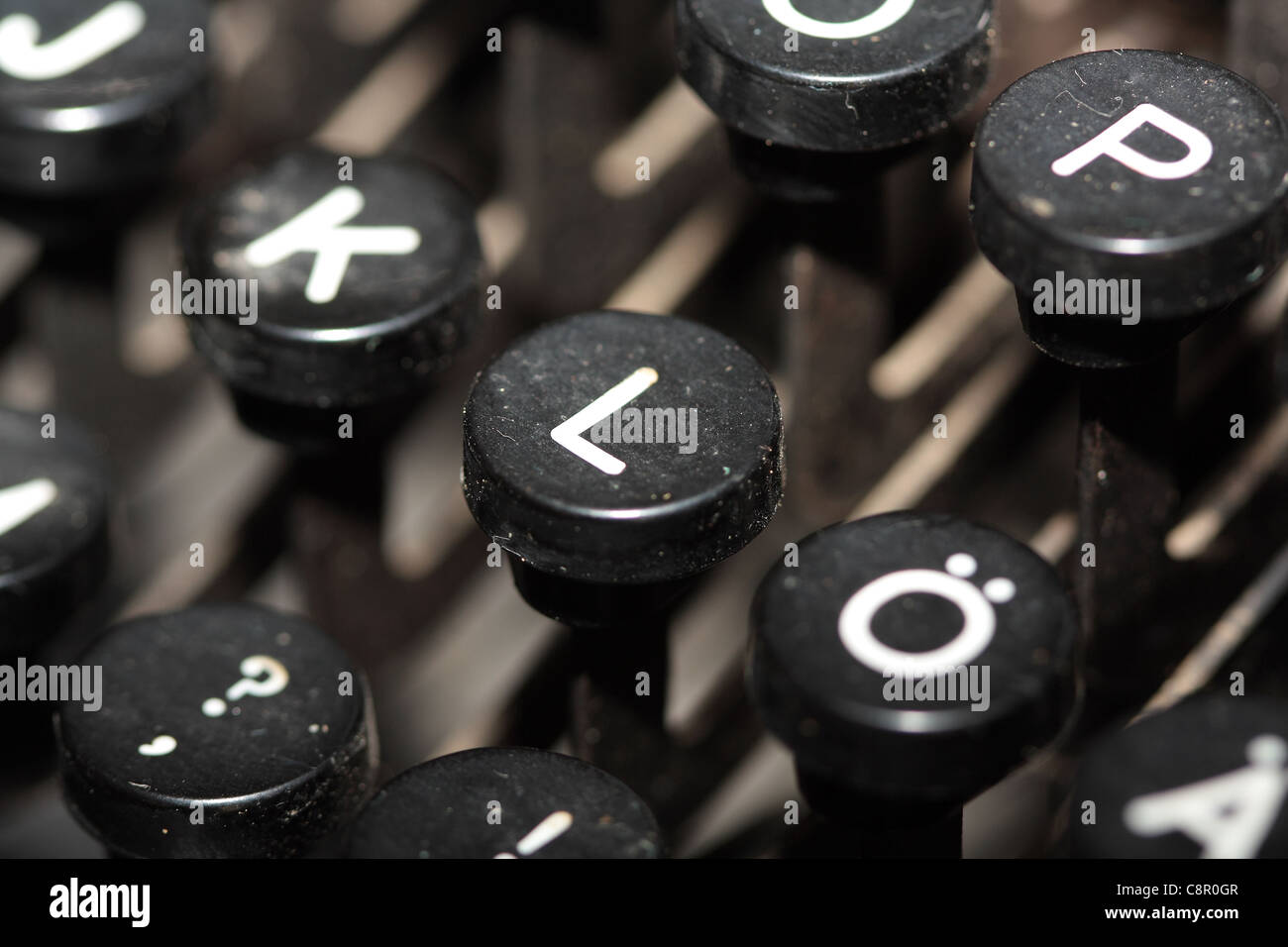 old typewriter keyboard detail Stock Photo - Alamy