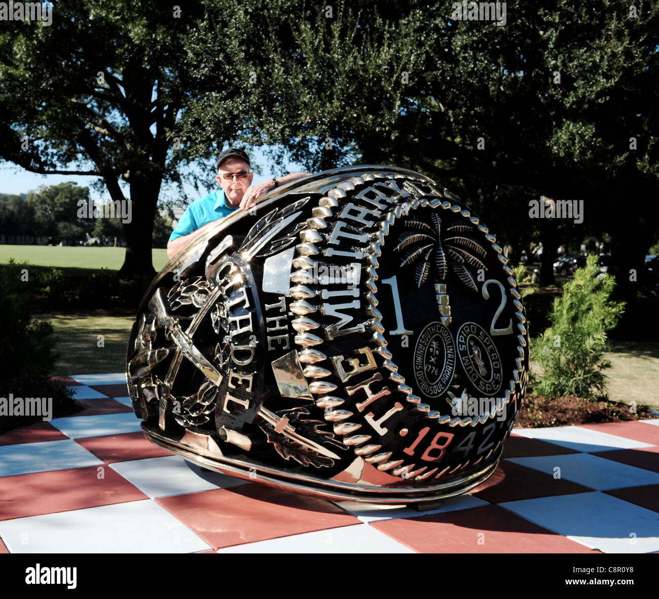 Five' eleven" subject standing in Citadel graduation ring Stock Photo ...