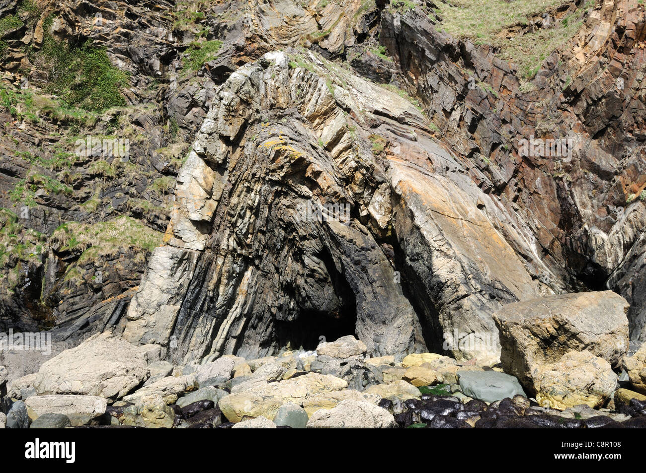 Rock Formation at Pwllcrochan Beach Pembrokeshire Coast National Park ...