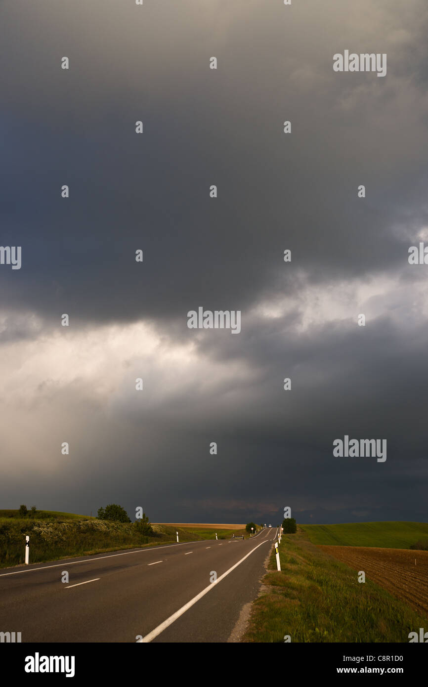 Country road before a rain Stock Photo - Alamy